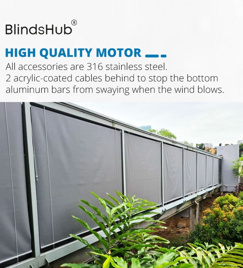 Heavy Duty Waterproof & Windproof Outdoor Blinds — BlindsHub.com